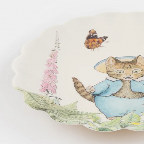 Piattino da dessert Peter Rabbit con gatto