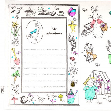 Tovaglietta da colorare a tema Peter Rabbit